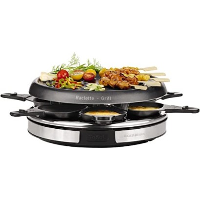 Tefal, Raclette Grill Crepe Maker, 4 Grills, 8 Cups, 1050 Watts, Black ...