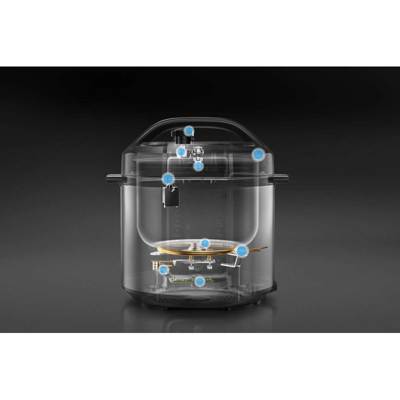 Midea, Pressure Multi-Cooker, 6 L, 1000 Watts, Stainless Steel